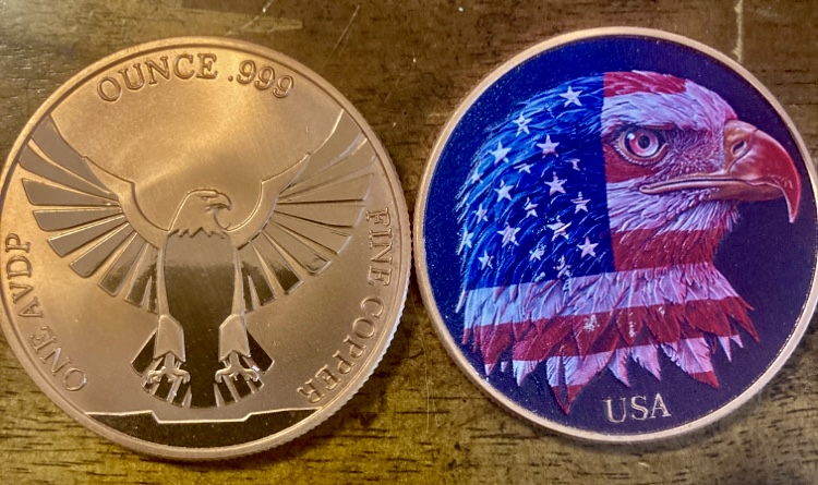1 oz Colorized Copper (Freedom Eagle) | PeerMetals