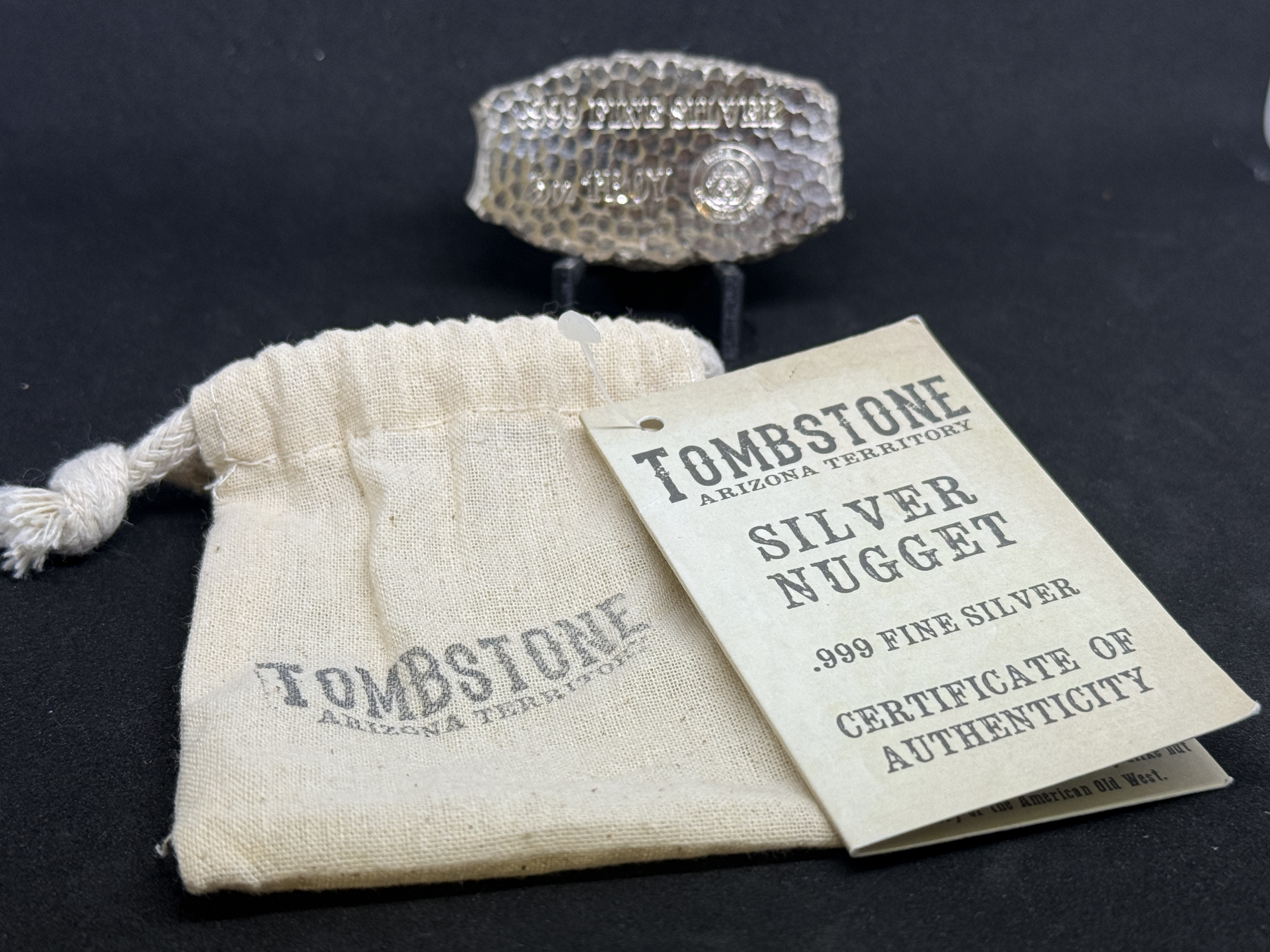 Scottsdale Mint Tombstone 5oz .999 Silver Nugget w | PeerMetals