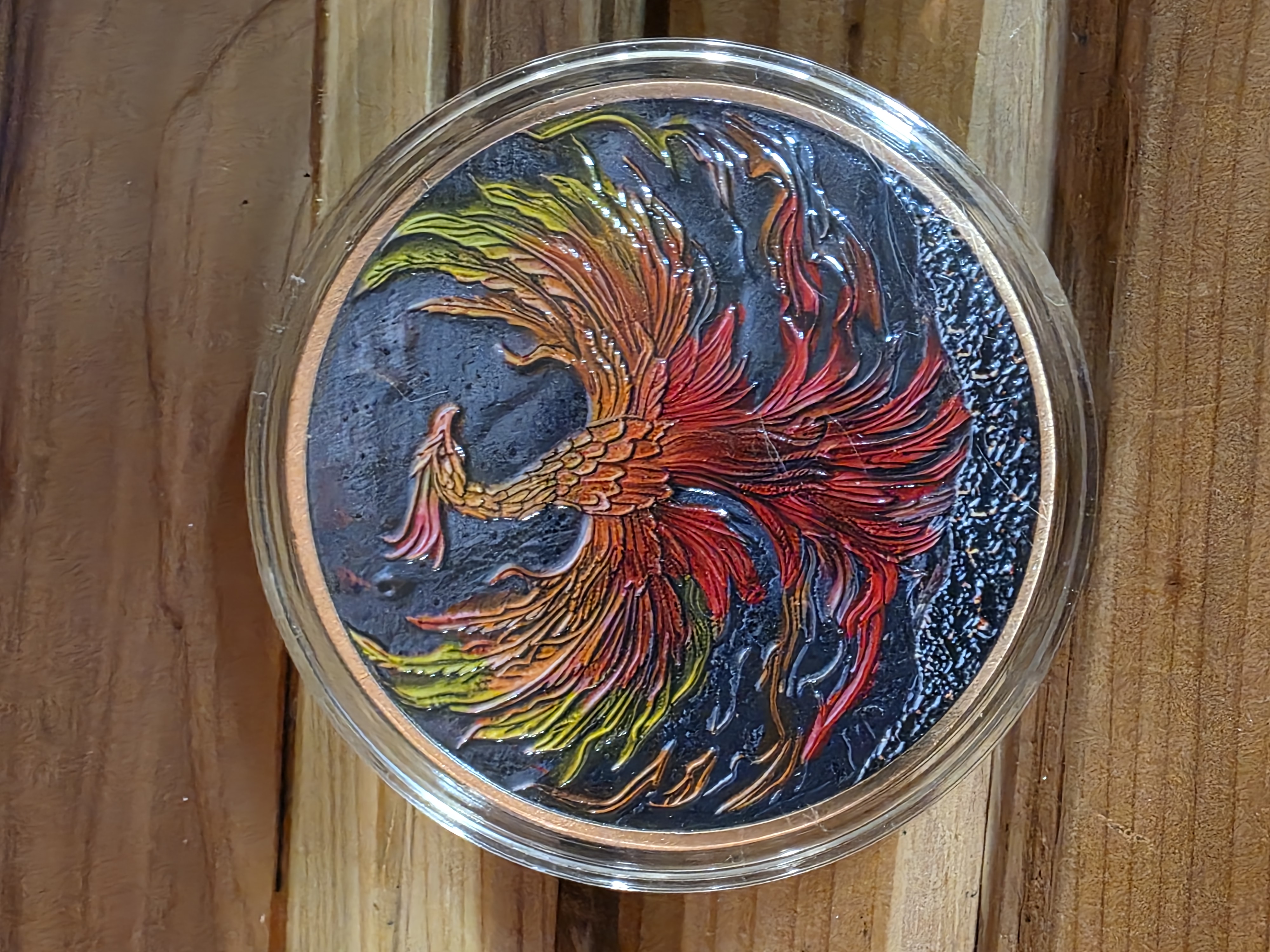 Colorized Copper 5oz Phoenix Round | PeerMetals
