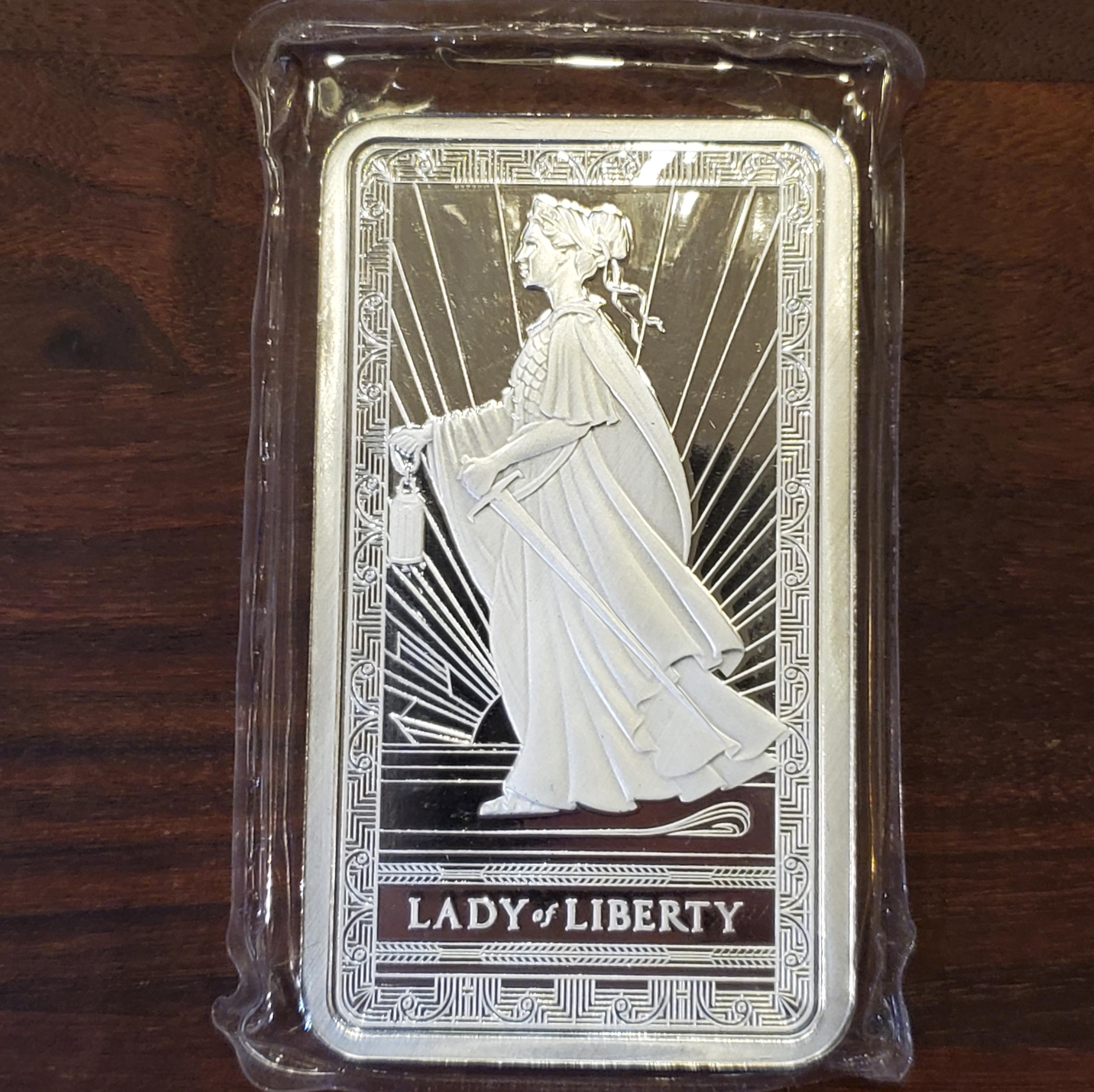 10 oz PAMP Lady Liberty Silver Mint Sealed Bar | PeerMetals