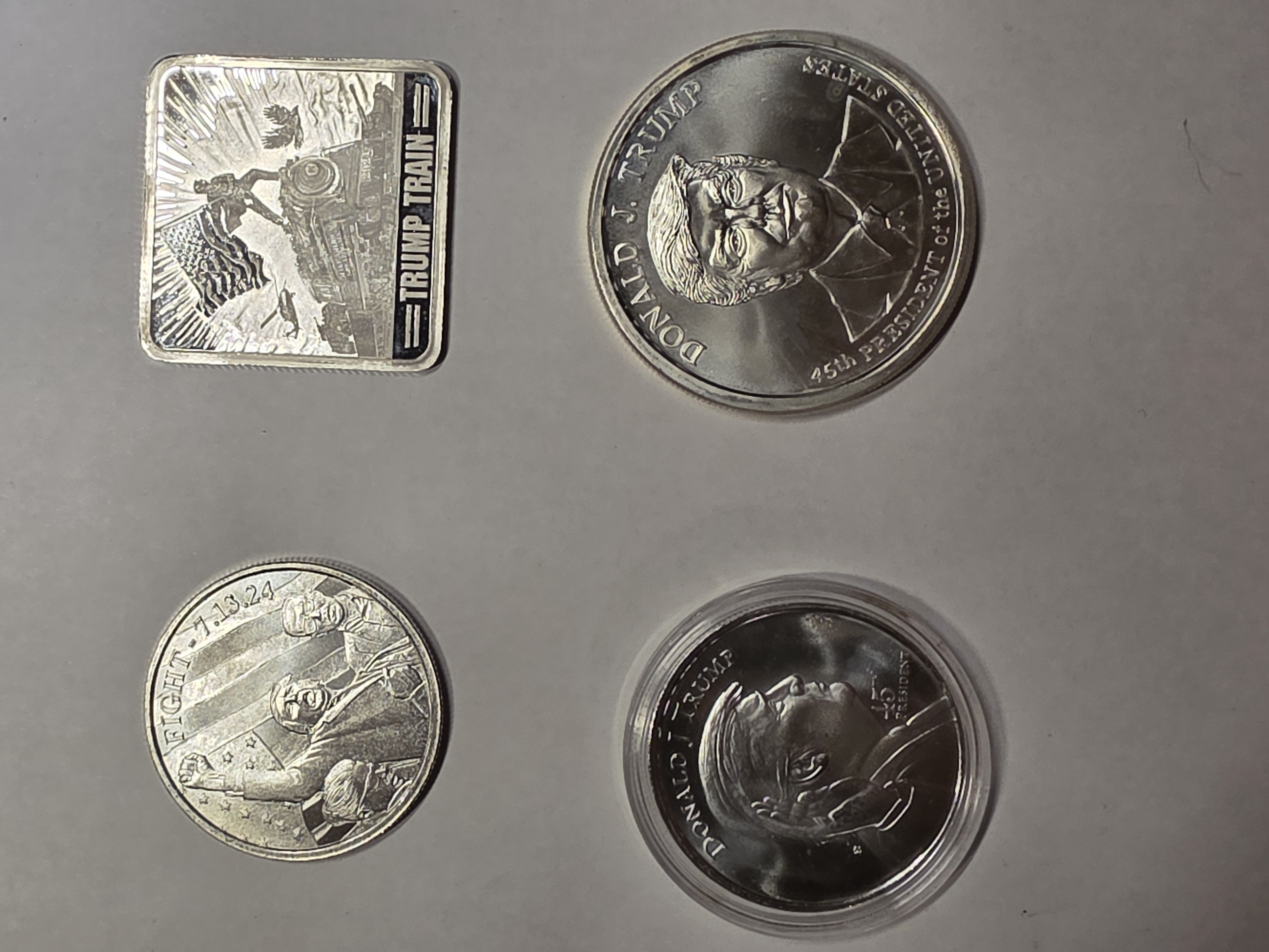 Silver Trump coins collection | PeerMetals