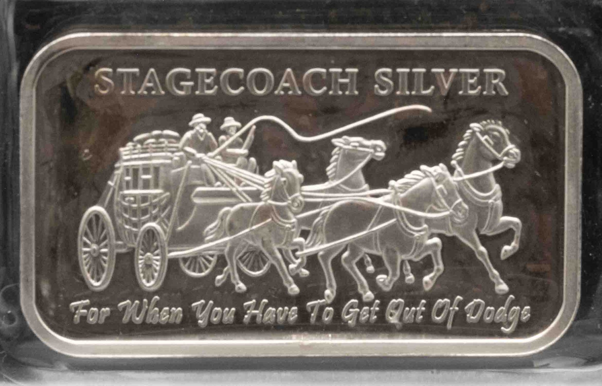 Vintage Stagecoach Silver 1oz Divisible Silver Bar | PeerMetals