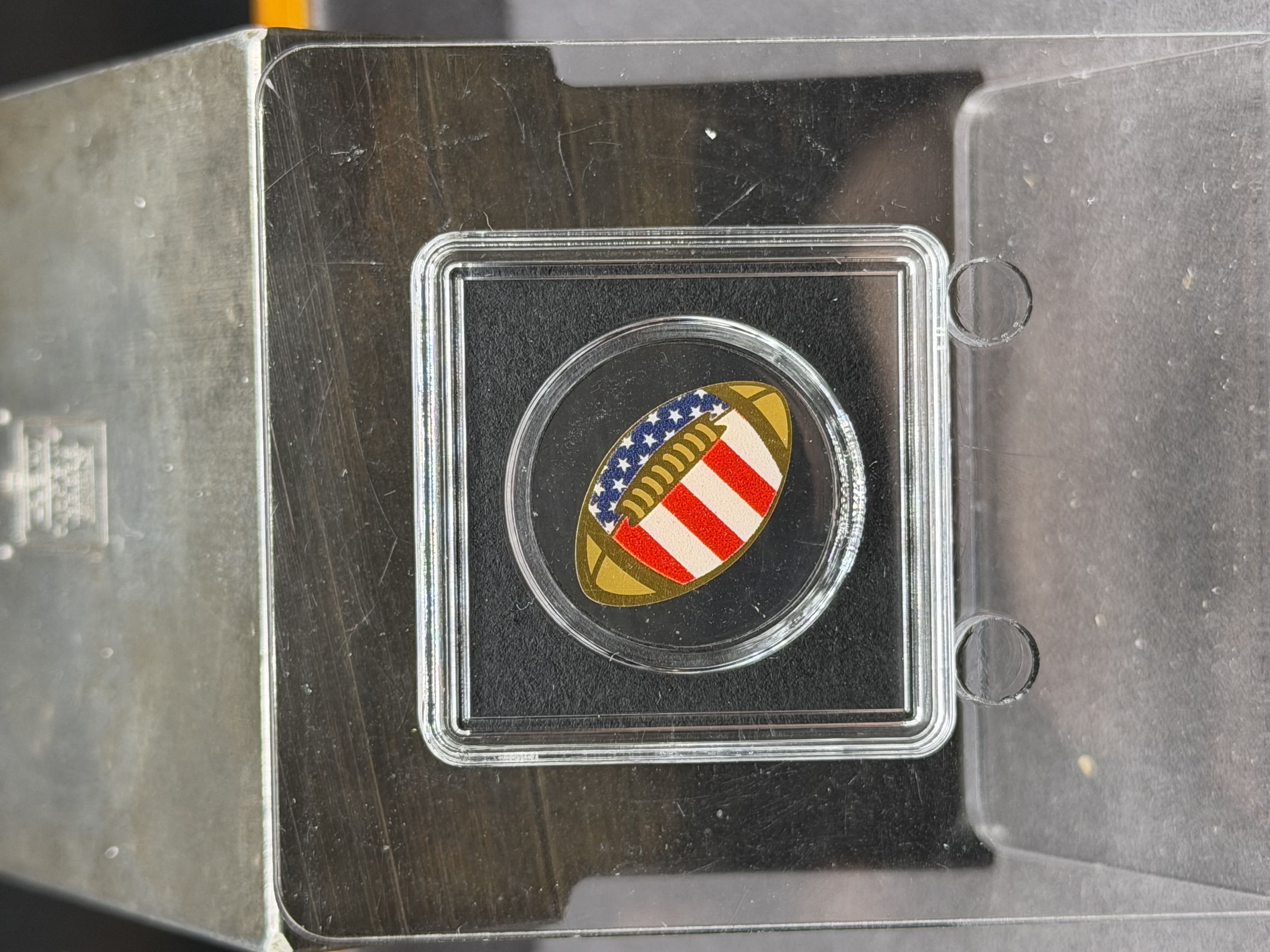 Colorized Gold Football 1/1000 oz | PeerMetals