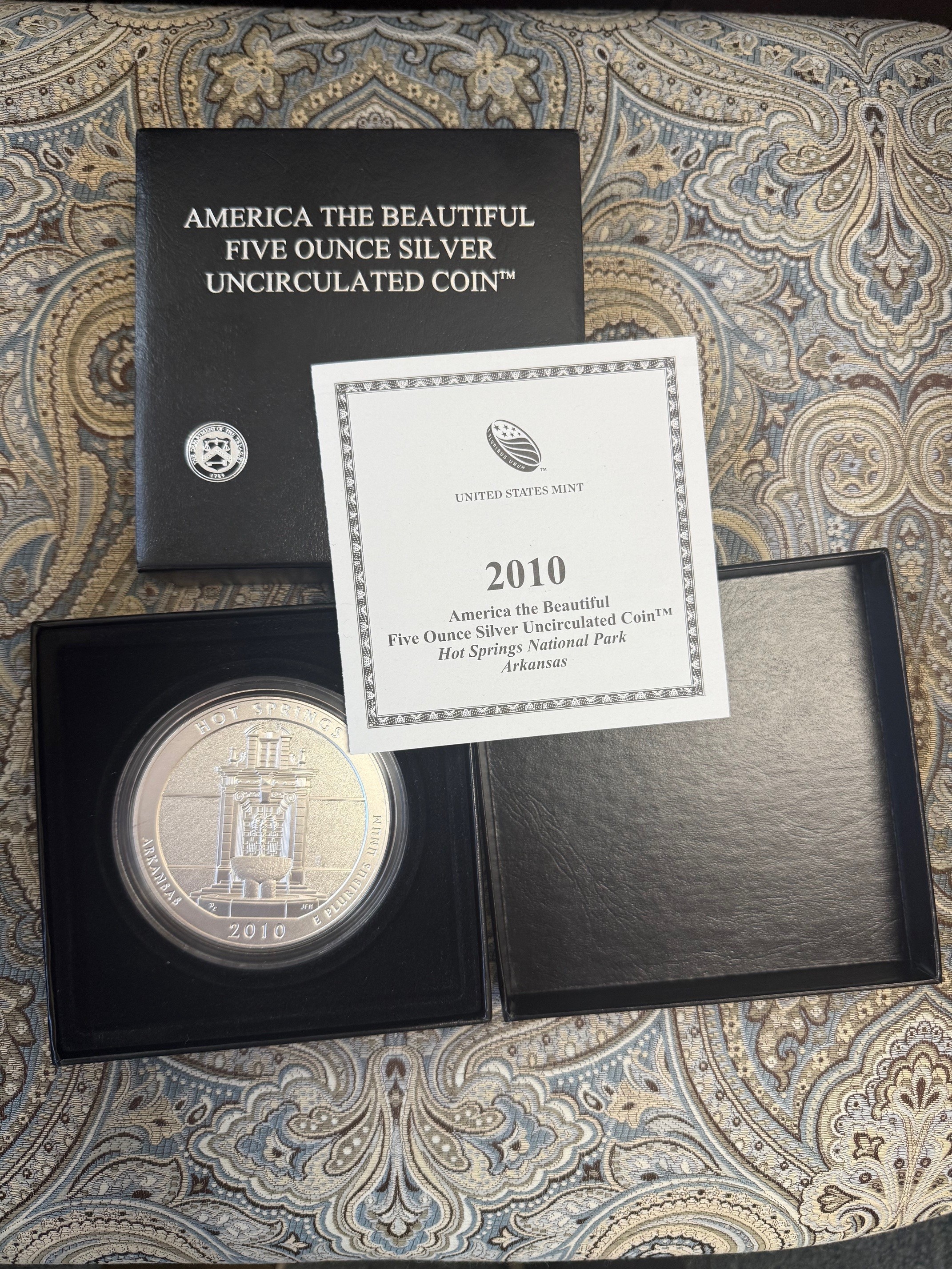 5oz Silver America the Beautiful Hot Springs 99.9 | PeerMetals