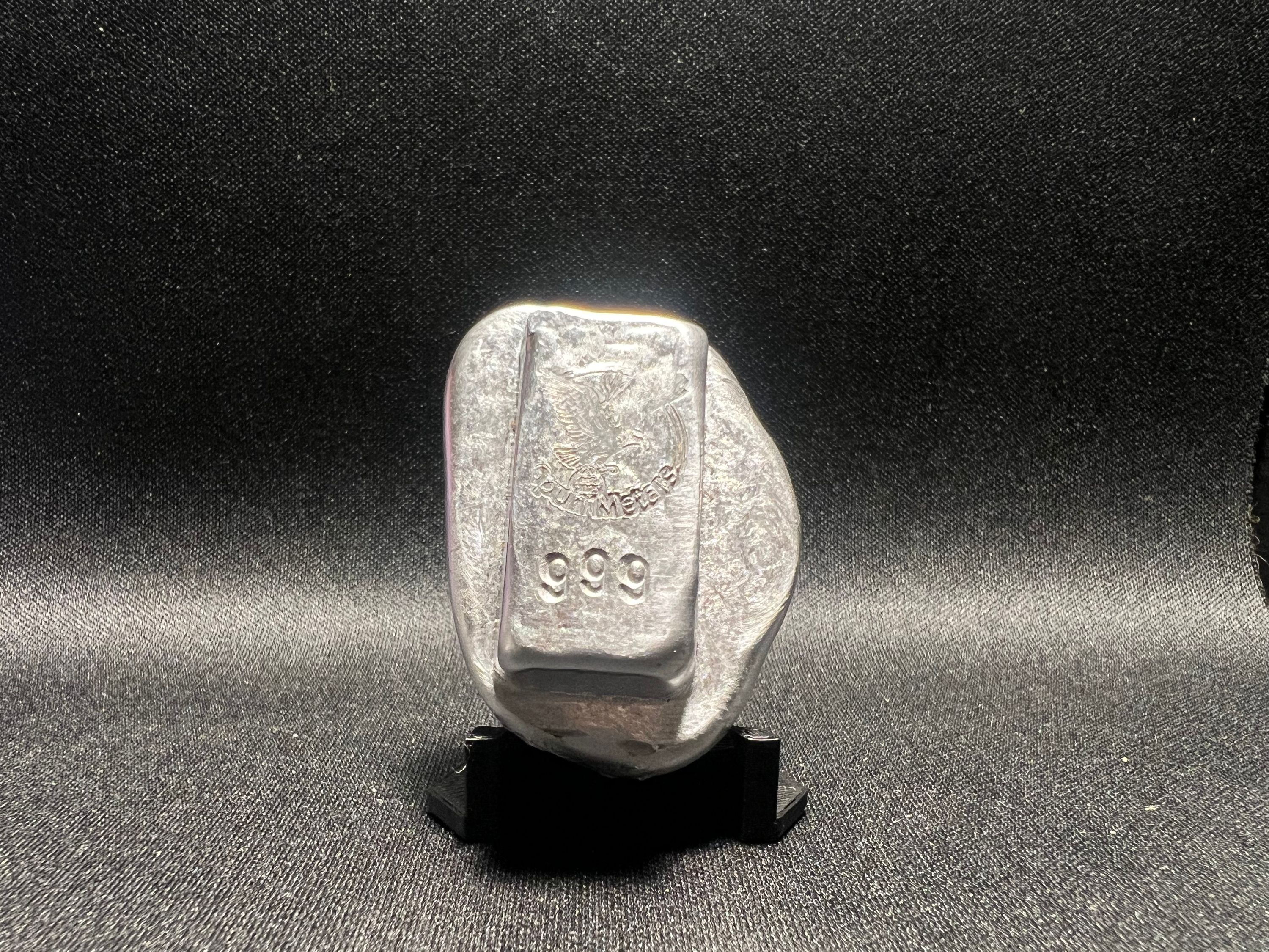melted silver bar
